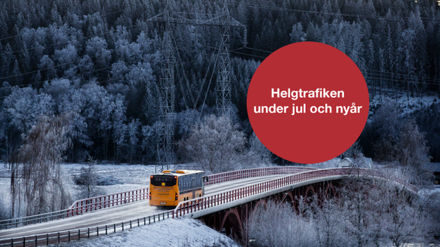 Helgtrafik och avvikande öppettider under jul och nyår - Värmlandstrafik